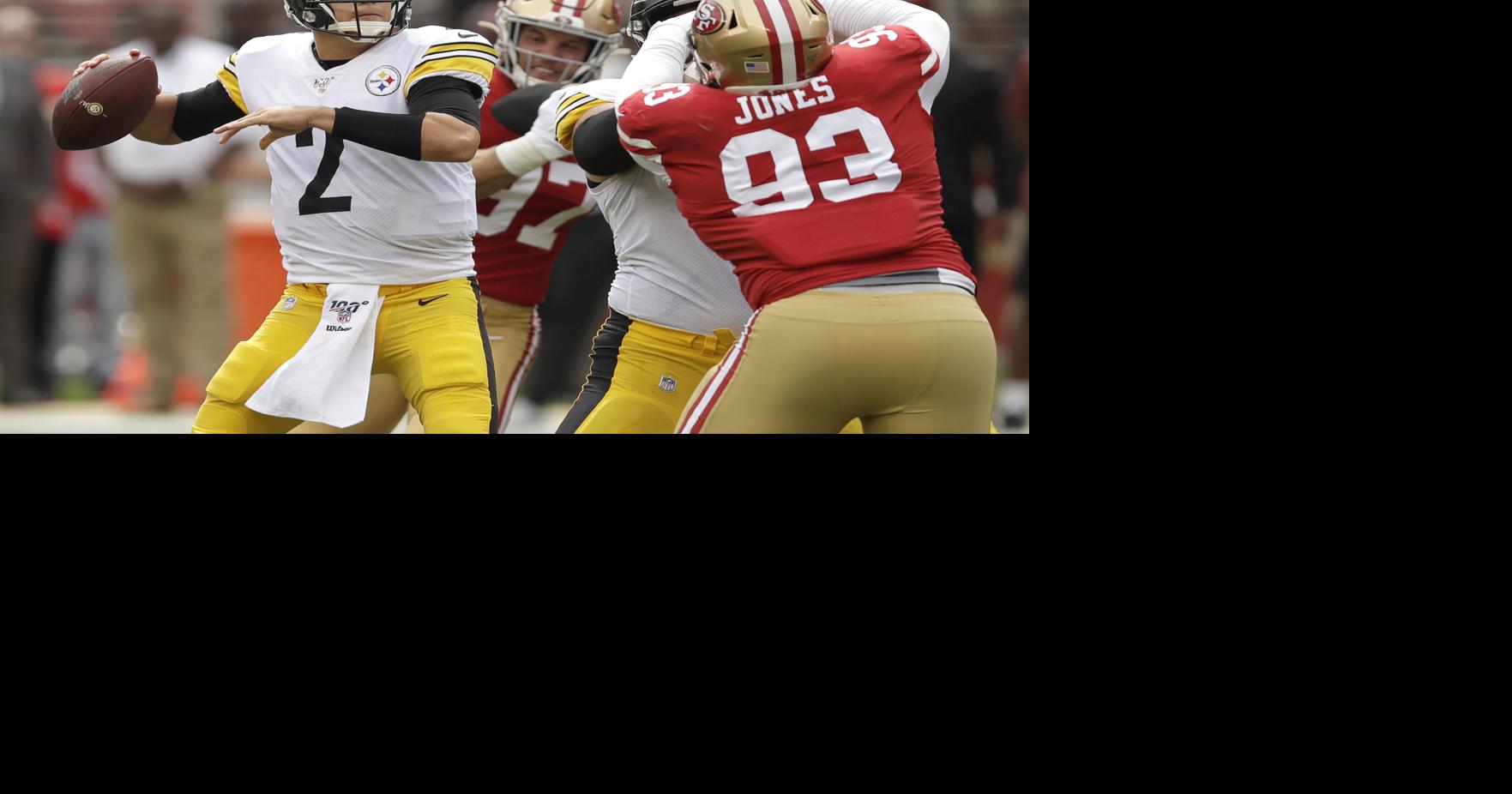 Sloppy 49ers beat Steelers 24-20 on late Garoppolo touchdown pass ...