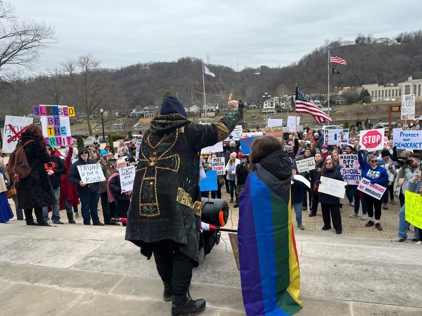'We are mad': Protest against Trump, Project 2025 at WV Capitol brings ...