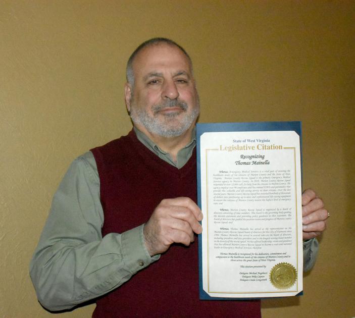 Tom Mainella honored for his service to Marion County Rescue Squad ...