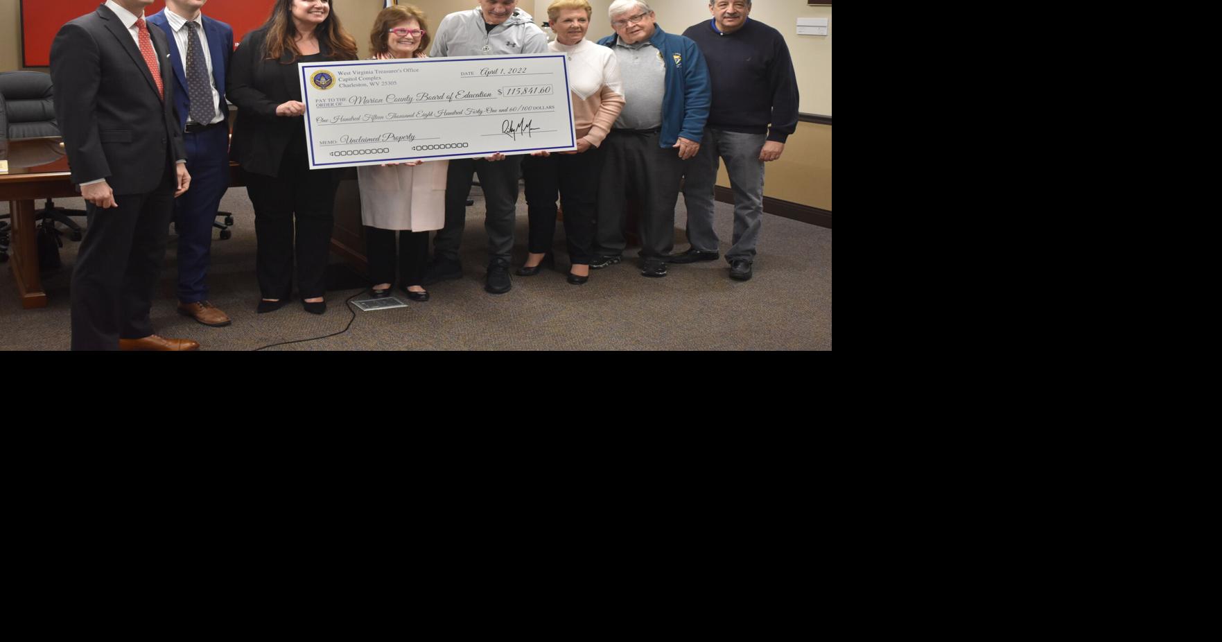 Marion Board of Education awarded $115K windfall in unclaimed property ...