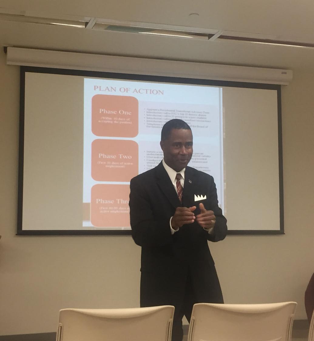 FSU presidential candidate Mock meets with students | News | timeswv.com