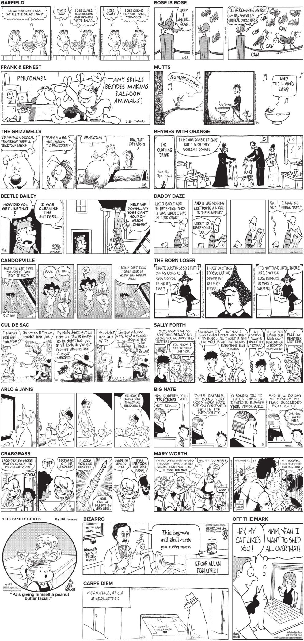 Friday, June 23, 2023 Comics and Puzzles | Daily Comics | timeswv.com