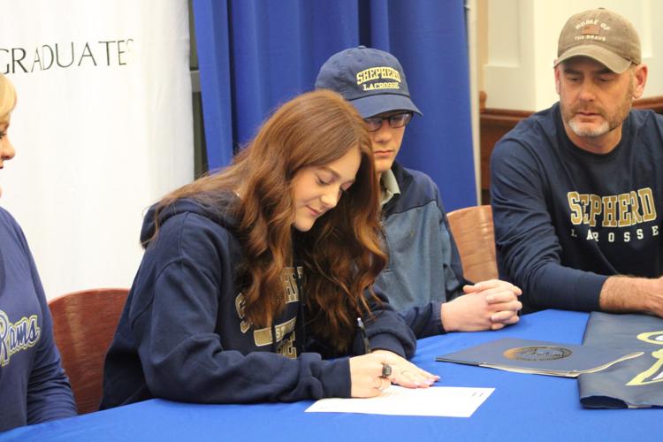 Aubrey Harrison signs with Shepherd University lacrosse | High School ...