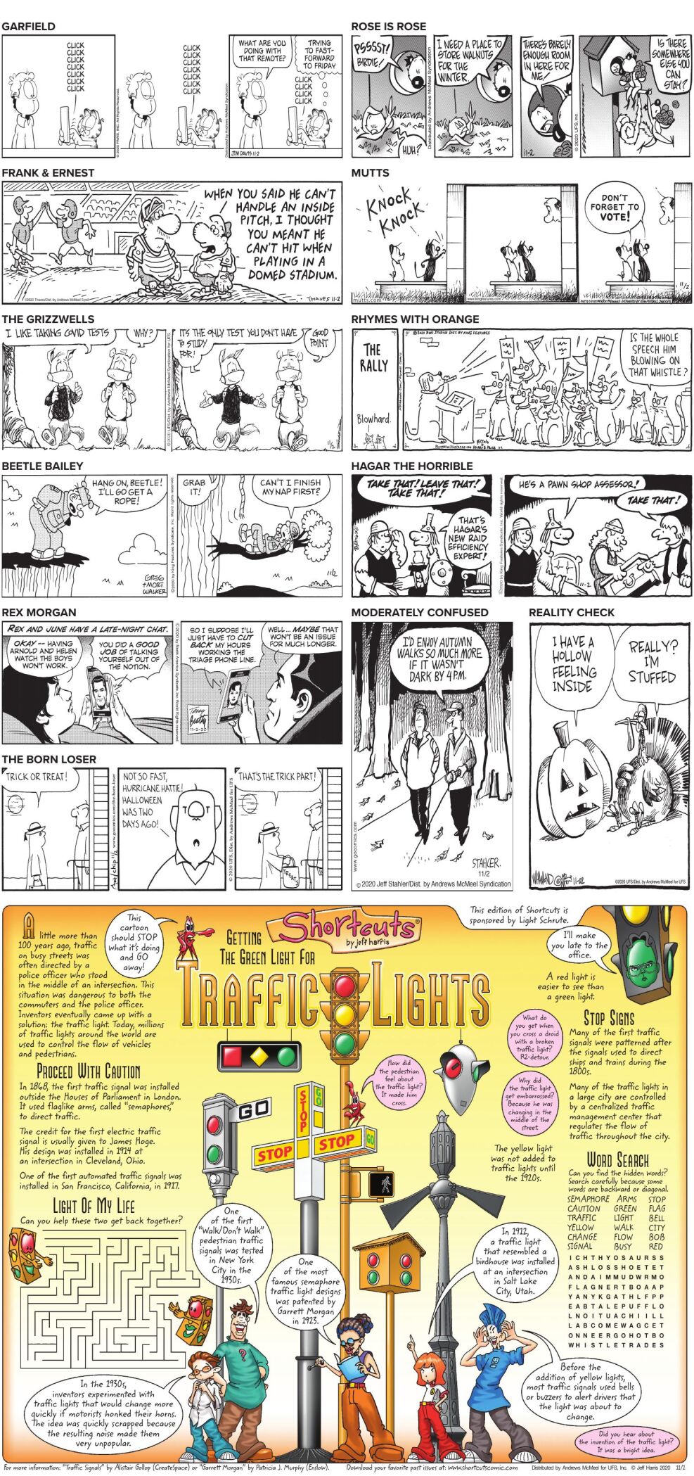 Monday, Nov. 2, 2020 Comics and Puzzles | Daily Comics | timeswv.com