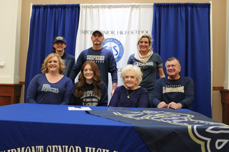 Aubrey Harrison signs with Shepherd University lacrosse | High School ...