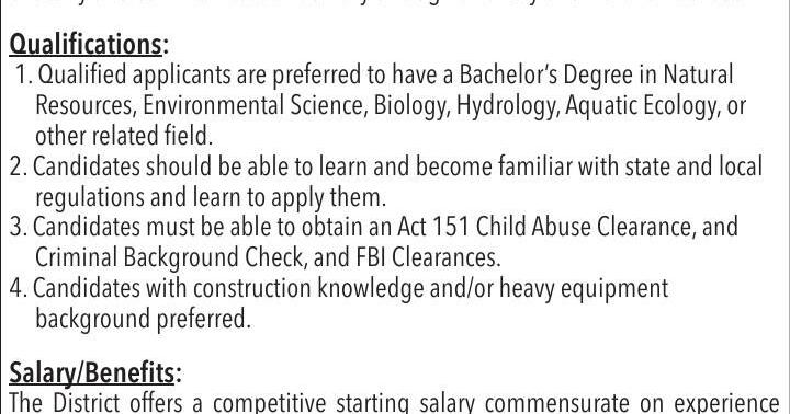 RESOURCE CONSERVATIONIST | Jobs | tiogapublishing.com