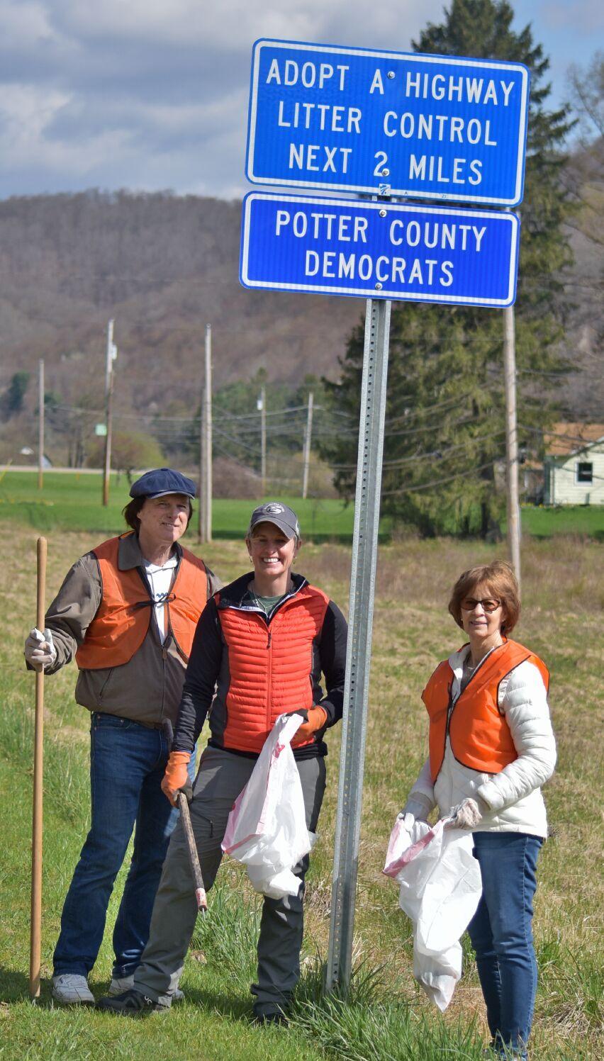 Potter County Dems adopt road, do Earth Day cleanup | Community ...
