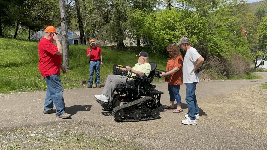 Ed Ayers, Marine veteran, receives track chair for outdoor freedom ...