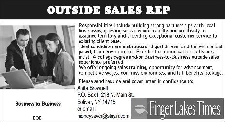 sales rep help wanted.pdf | Moneysaver | tiogapublishing.com