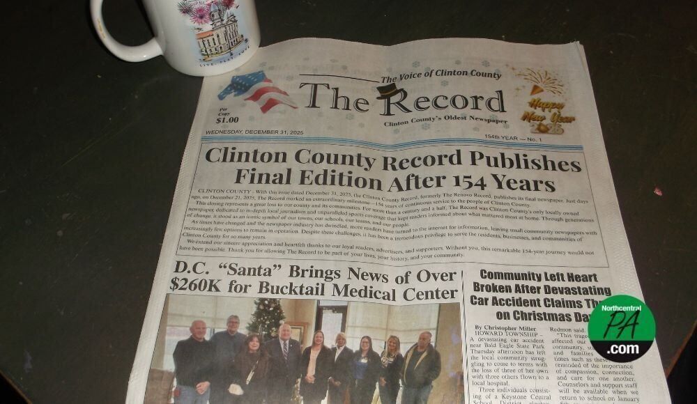 Clinton County newspaper prints last edition | State | tiogapublishing.com