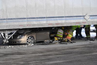Two injured in tractor-trailer, car crash | News | tiogapublishing.com
