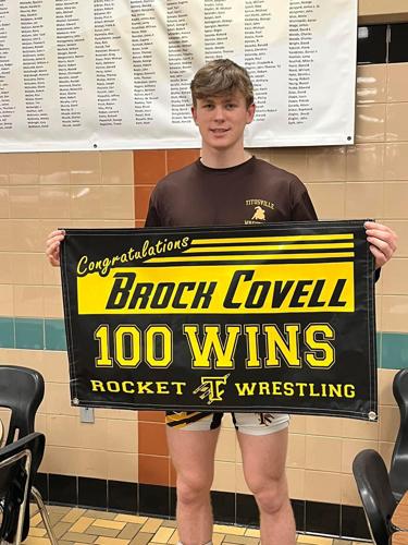 High school wrestler Brock Covell reaches 100 career wins | Sports ...