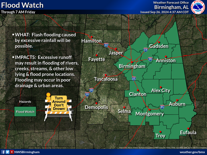 UPDATE: Hurricane Helene brings potential wind threats, flash flooding ...