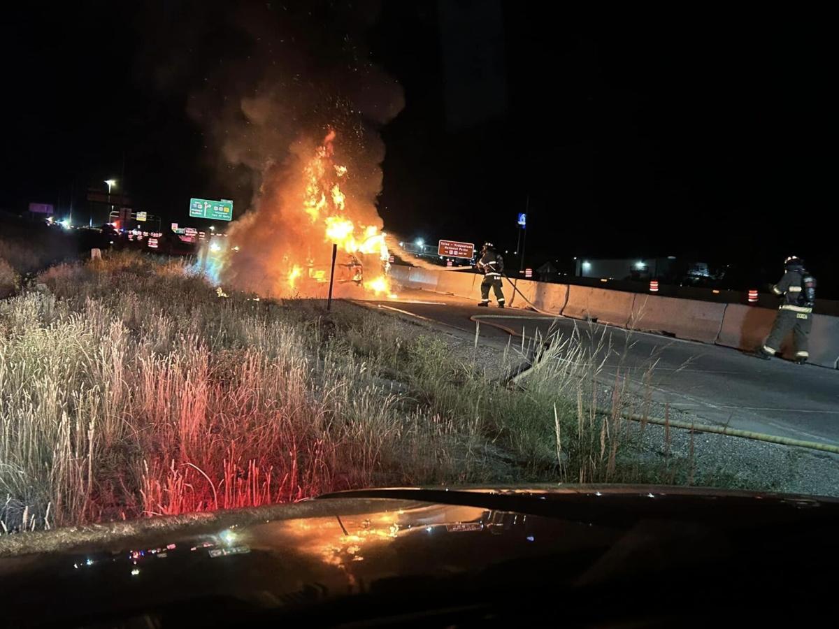 Casper Fire-EMS: Vehicle fire off of I25 on Saturday night
