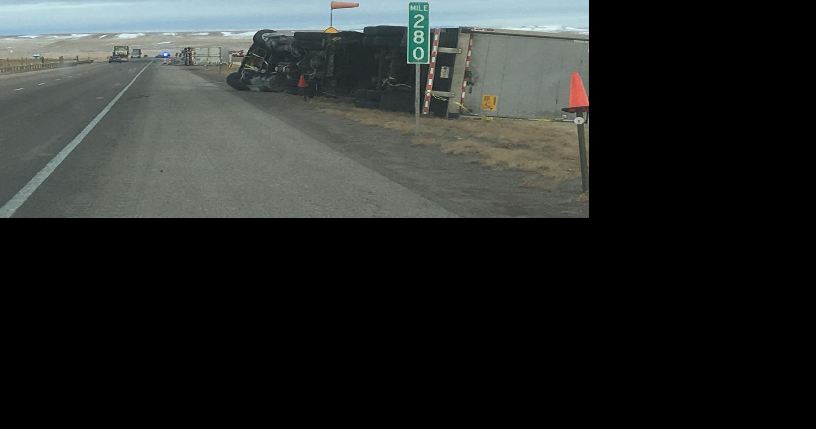 High winds cause dozens of crashes; video shows semi jackknife on icy hill