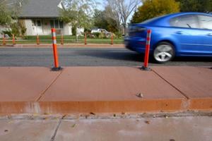 Bump-out curbs will stay through spring