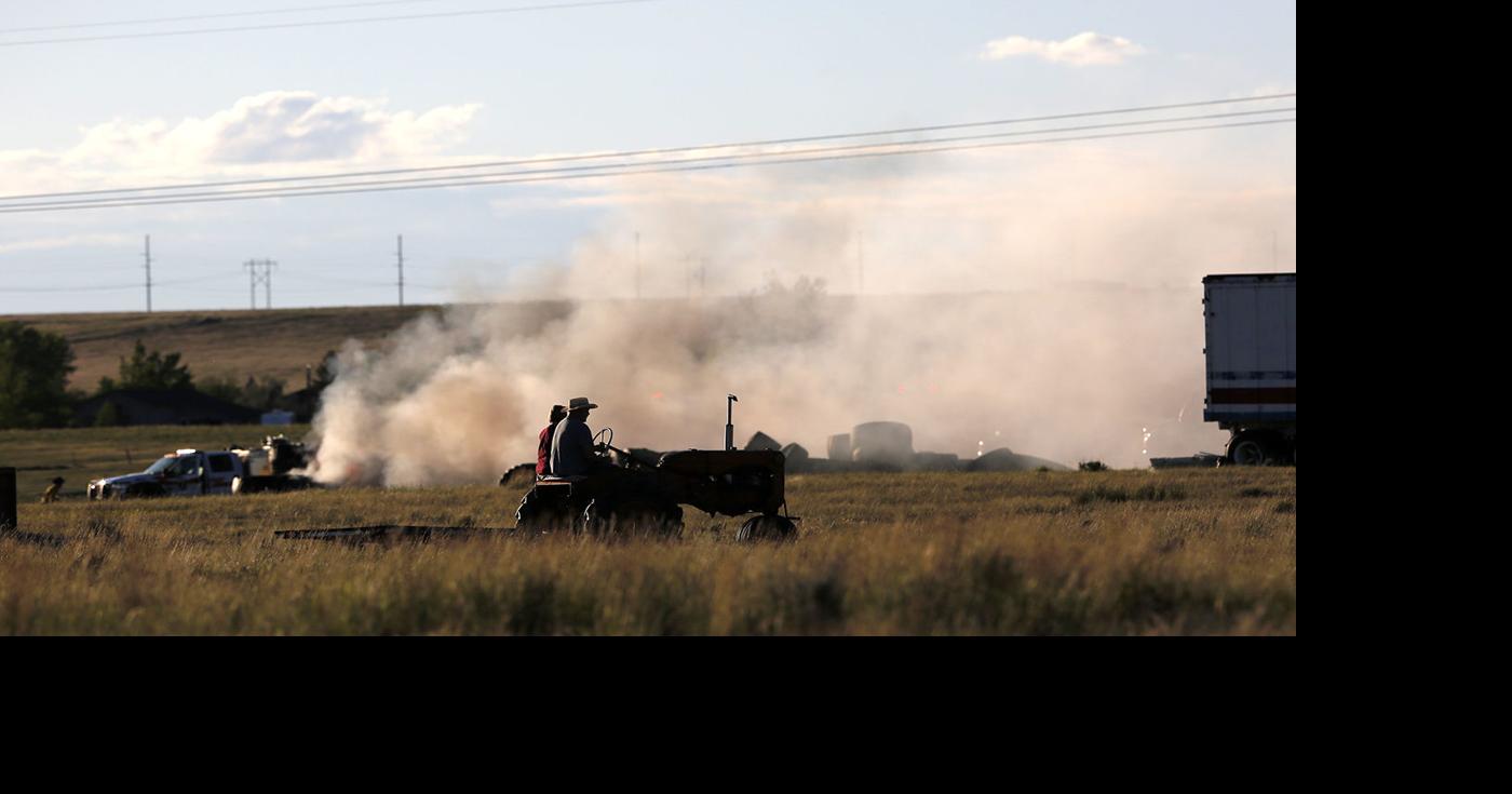 Tire fire ignites in Bar Nunn