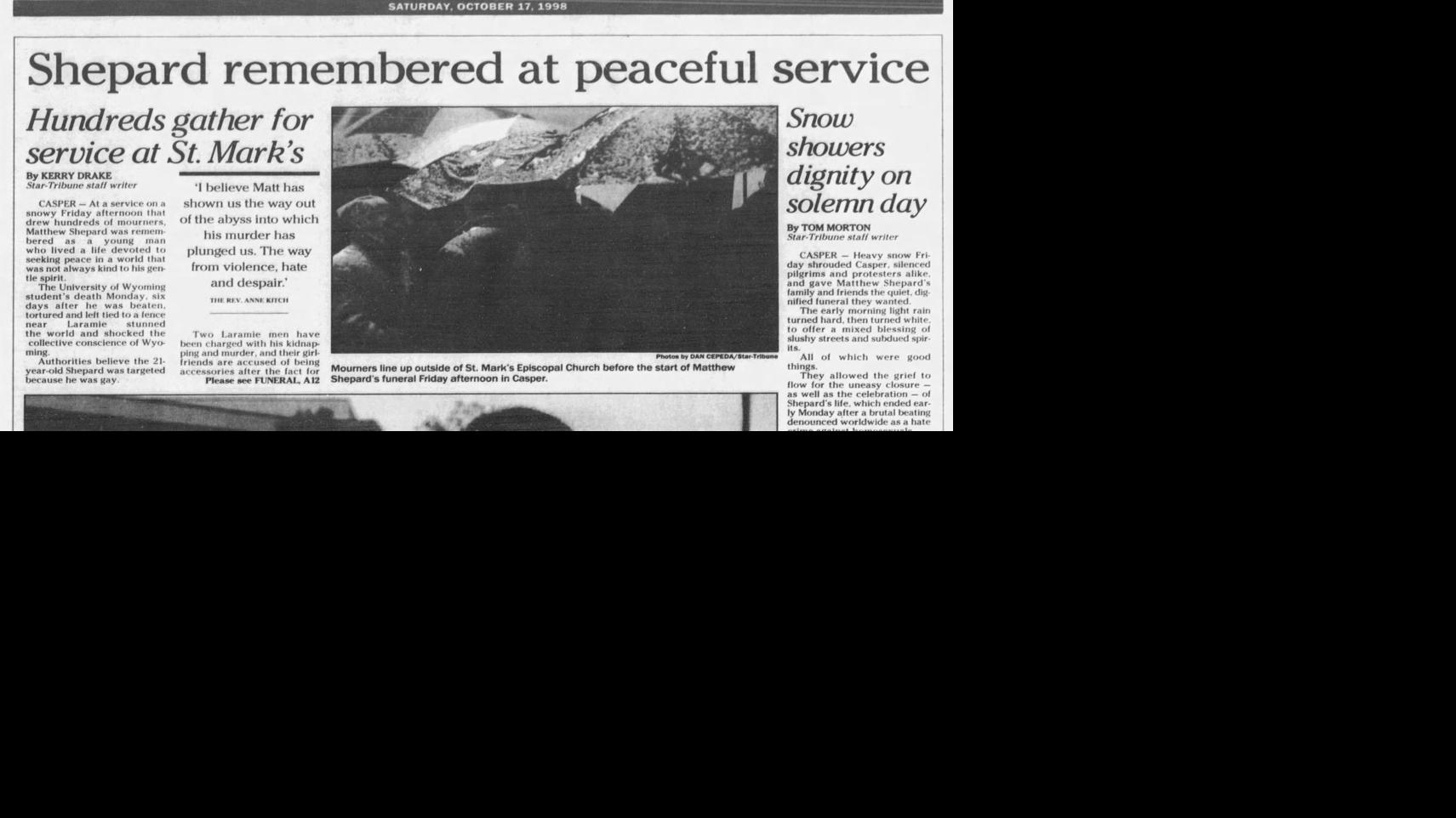 The Casper Star-Tribune's coverage of Matthew Shepard's death, trials ...