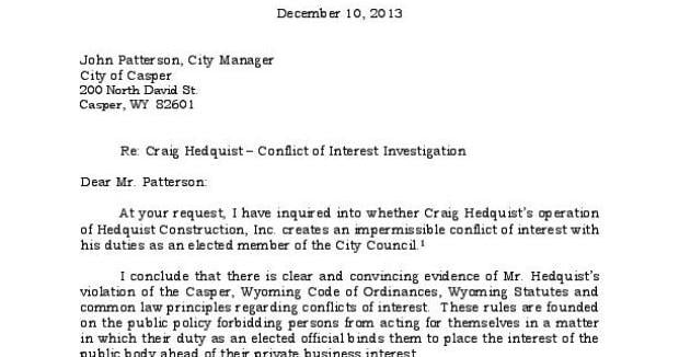 UPDATED: Casper city council to prosecute Craig Hedquist conflict-of ... UPDATED: Casper city council to prosecute Craig Hedquist conflict-of ...