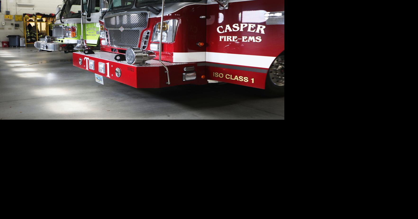 Passenger bus in lot of Casper car repair shop goes aflame