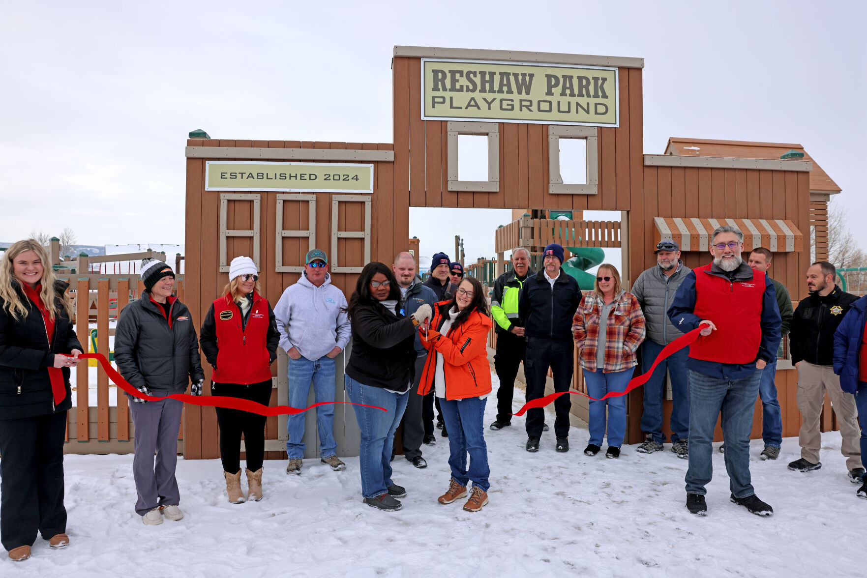 Evansville's Reshaw Park playground ribbon cutting | PHOTOS