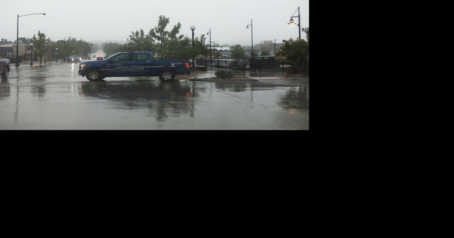 Streets flood in Casper as storm drops heavy rain