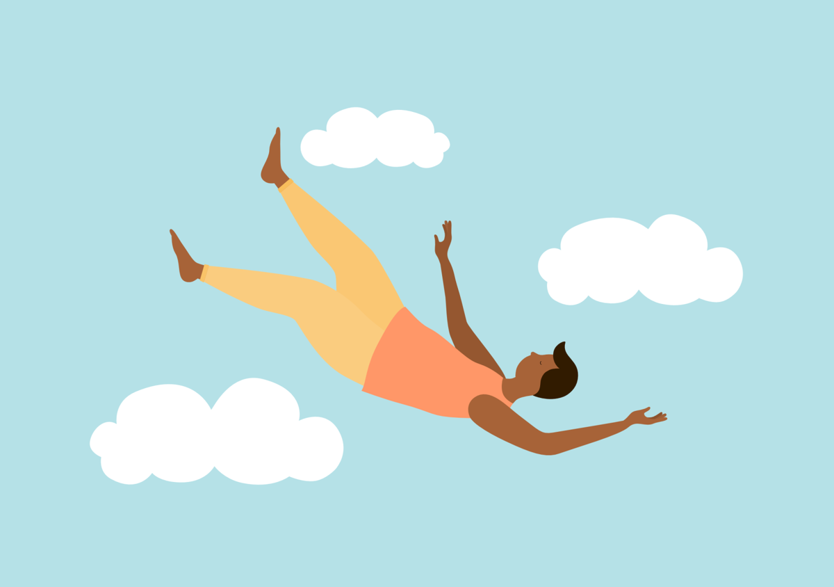 When a man falls from the sky