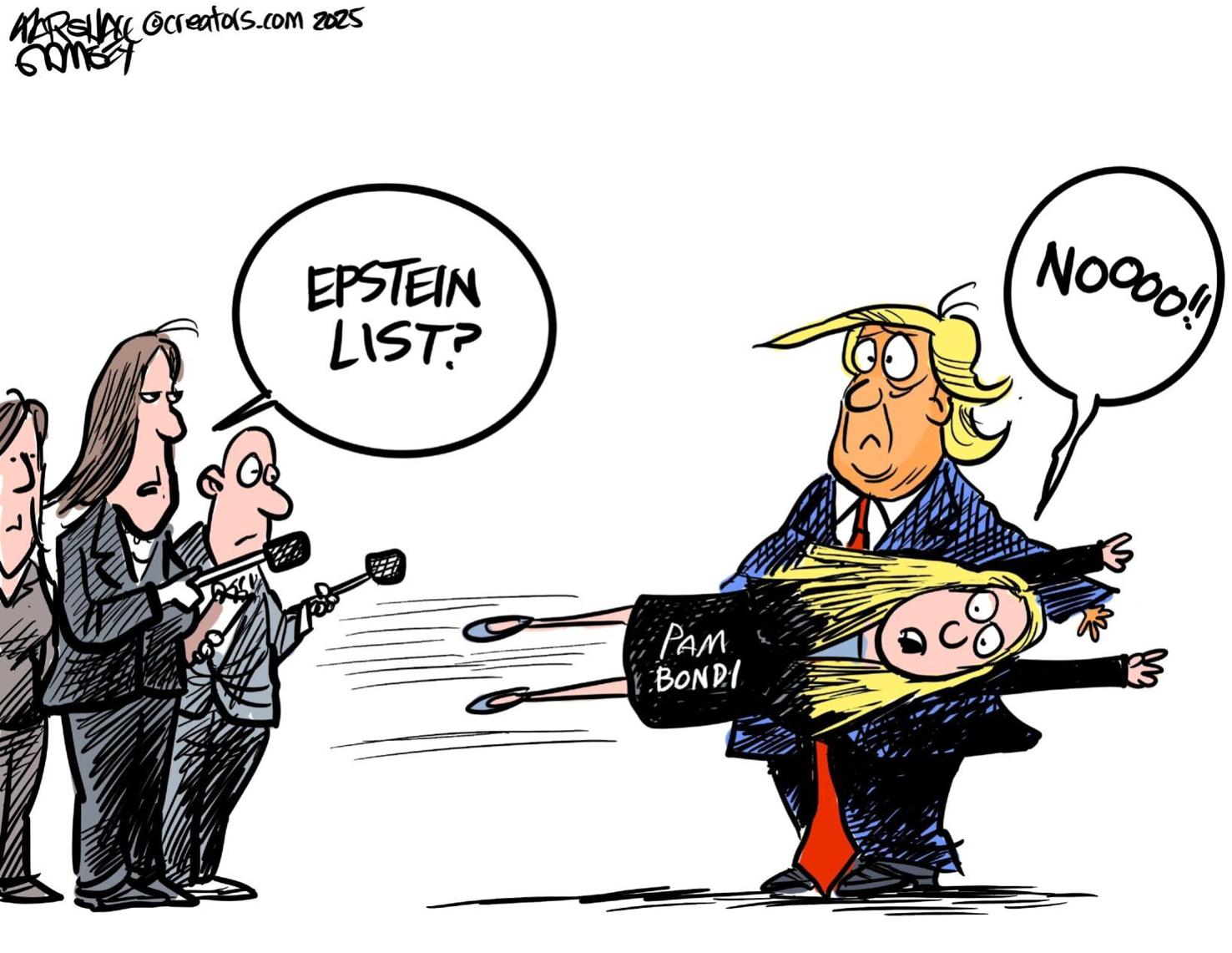 23 political cartoons explore the Epstein files