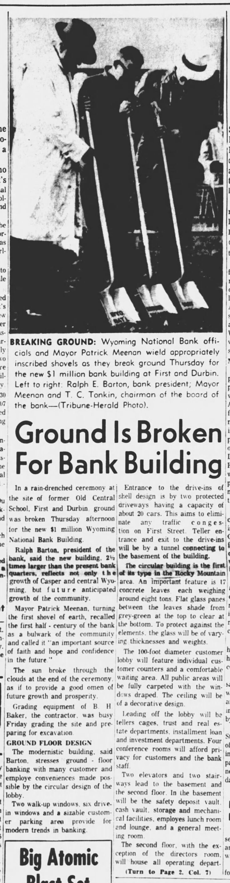 Lou Gehrig, bank ground breaking, student migration