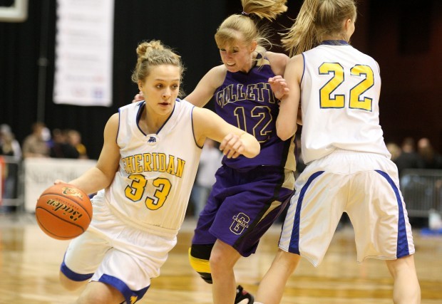 Wyoming women's basketball scores Sheridan guard Ligocki