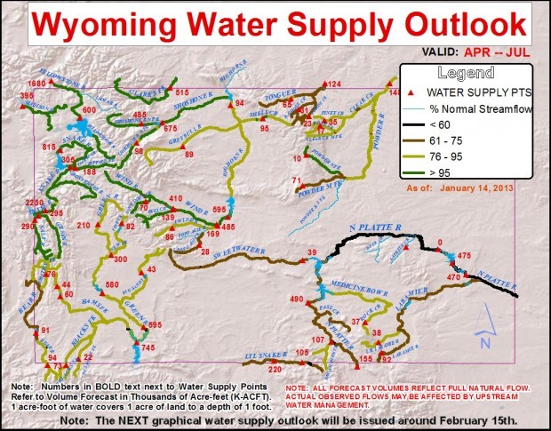 Wyoming snowpack at 78 percent of average