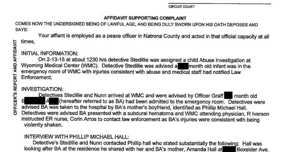 Police: Casper man violently shook baby, caused brain bleed