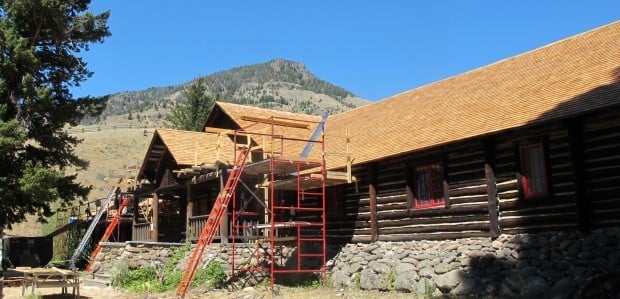 Grant helps roof 'heart' of historic dude ranch near Yellowstone ...