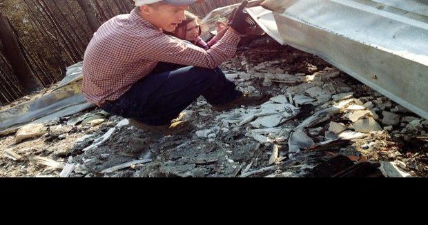 Casper family visits cabin destroyed by fire