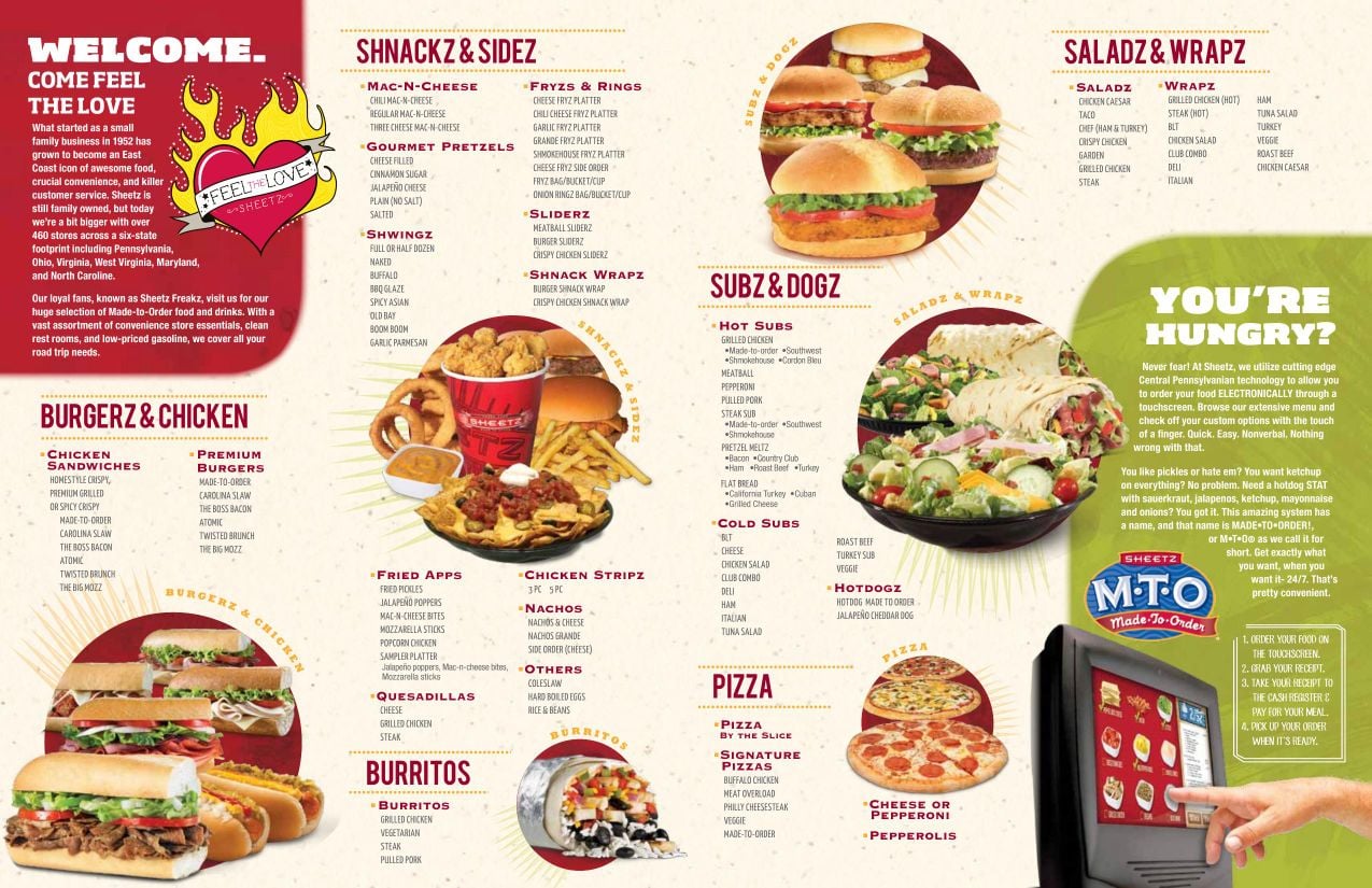 Sheetz Food Menu Sheetz Food Menu