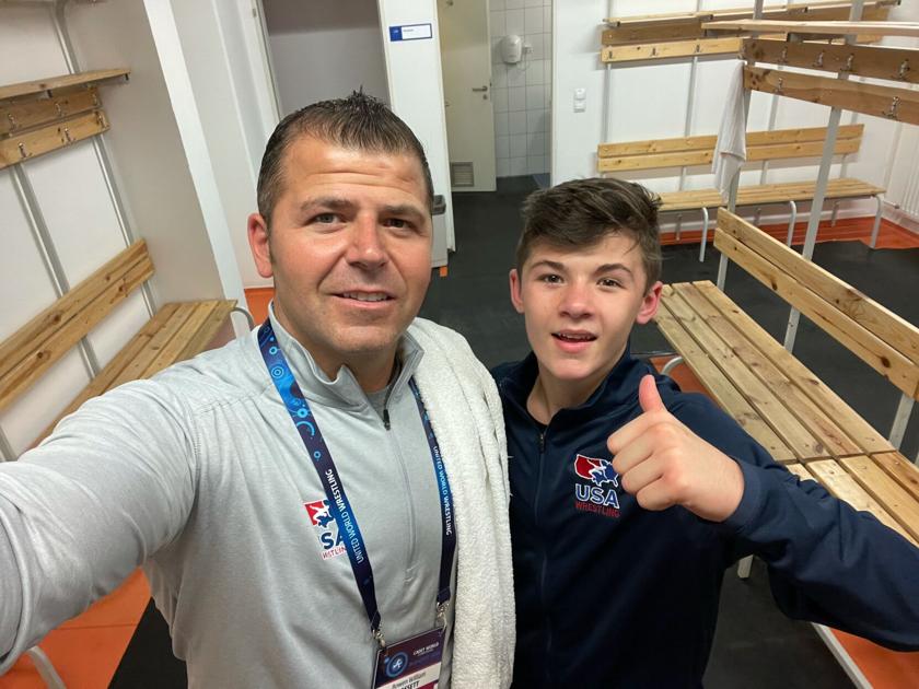 Golden moment: Local wrestler Bassett reaches world championship finals ...