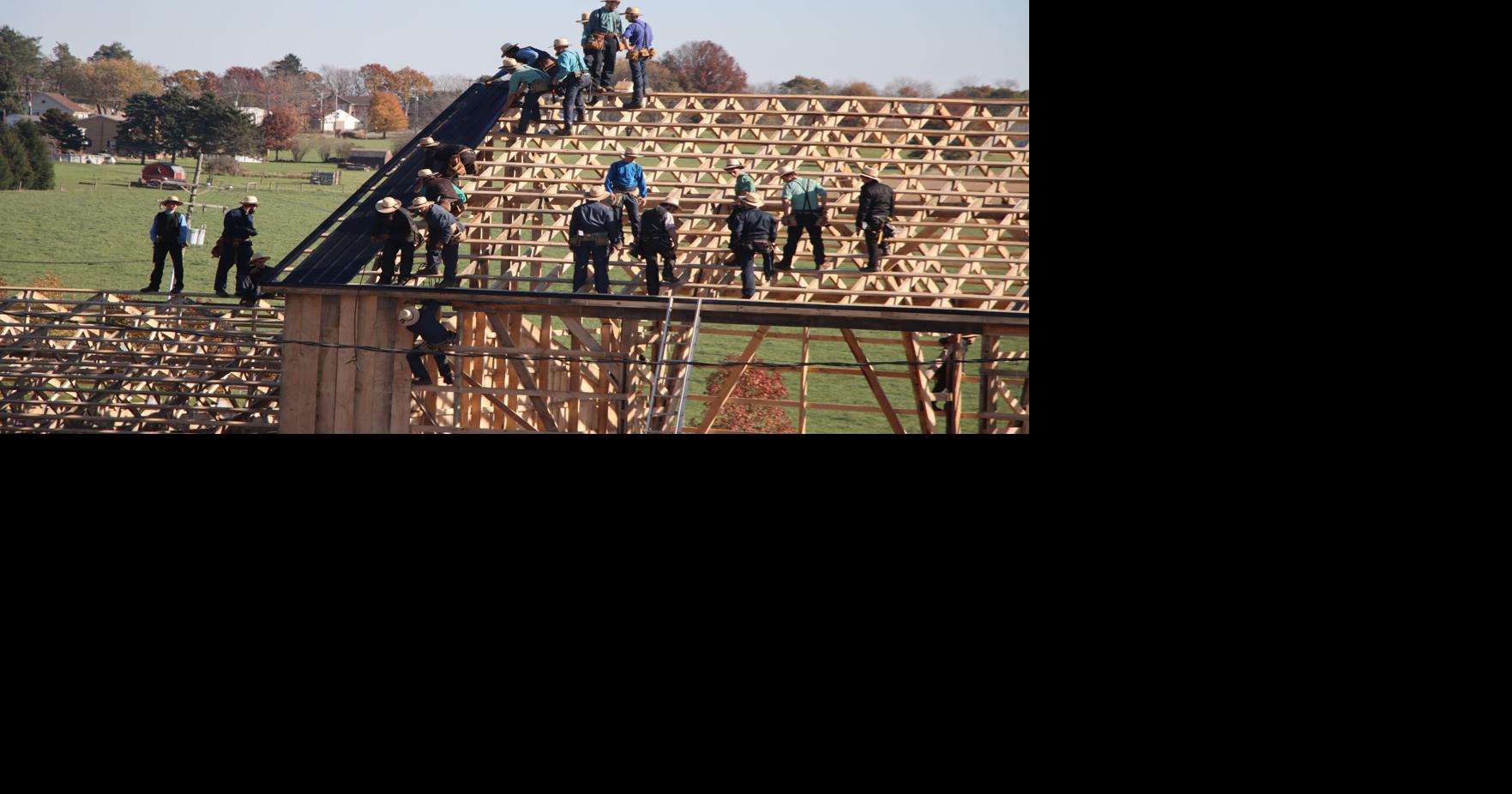 PHOTO GALLERY | Amish crew builds barn on Somerset County farm where ...