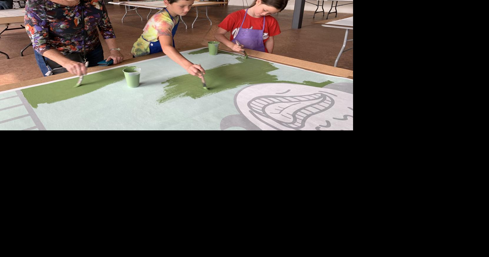 Community takes part in first painting session for second Ditko mural ...