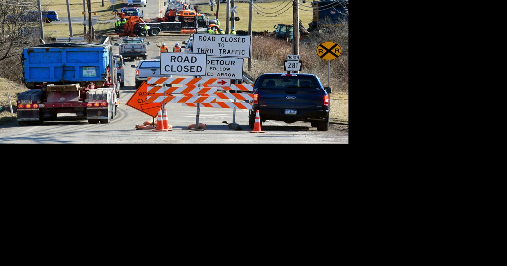Crossing damage slowing work to reopen state Route 281; closure may run ...
