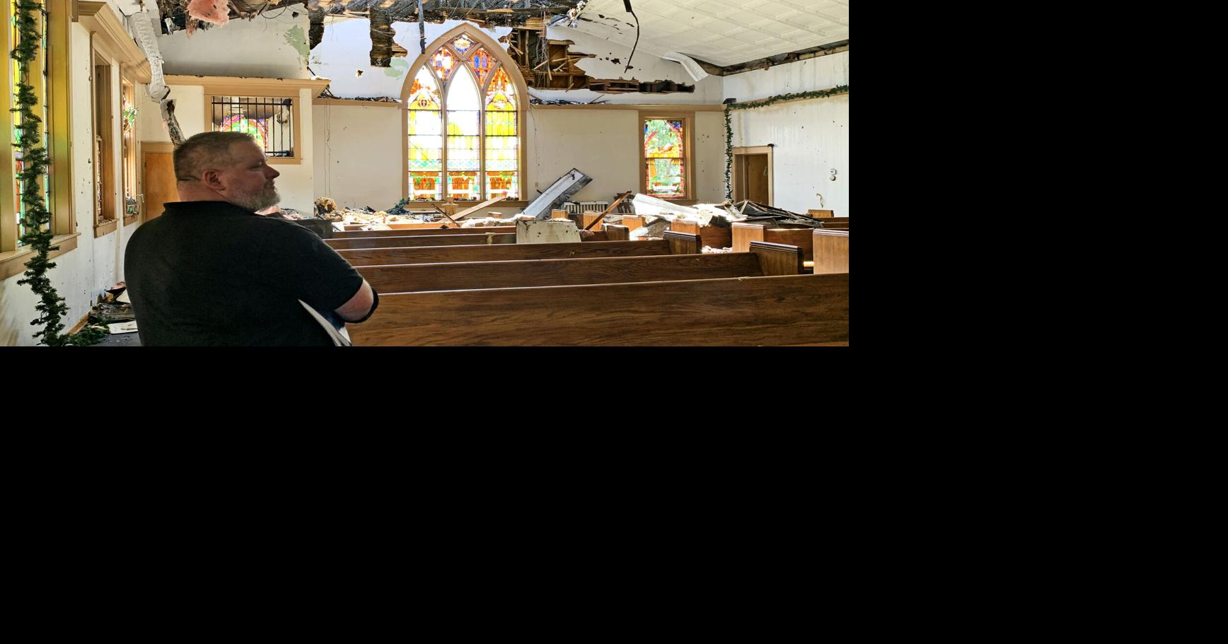PHOTO GALLERY | Fire sparked by lightning damages Windber Church of the ...