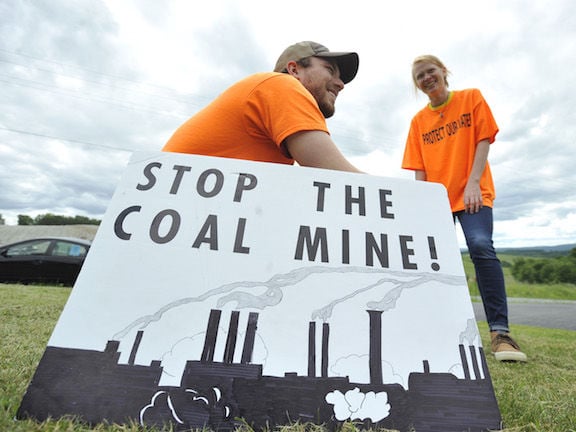 WATCH VIDEO: Protesters make themselves heard at mine opening ...