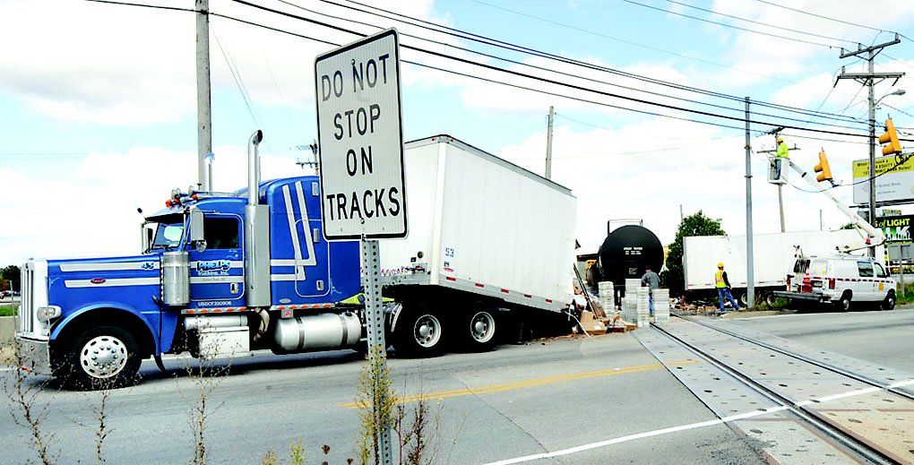 Train derails mail: Truck clobbered at Somerset crossing | Local News ...