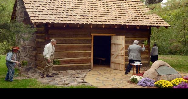 Crowd gathers for dedication of log cabin chapel built to replicate ...