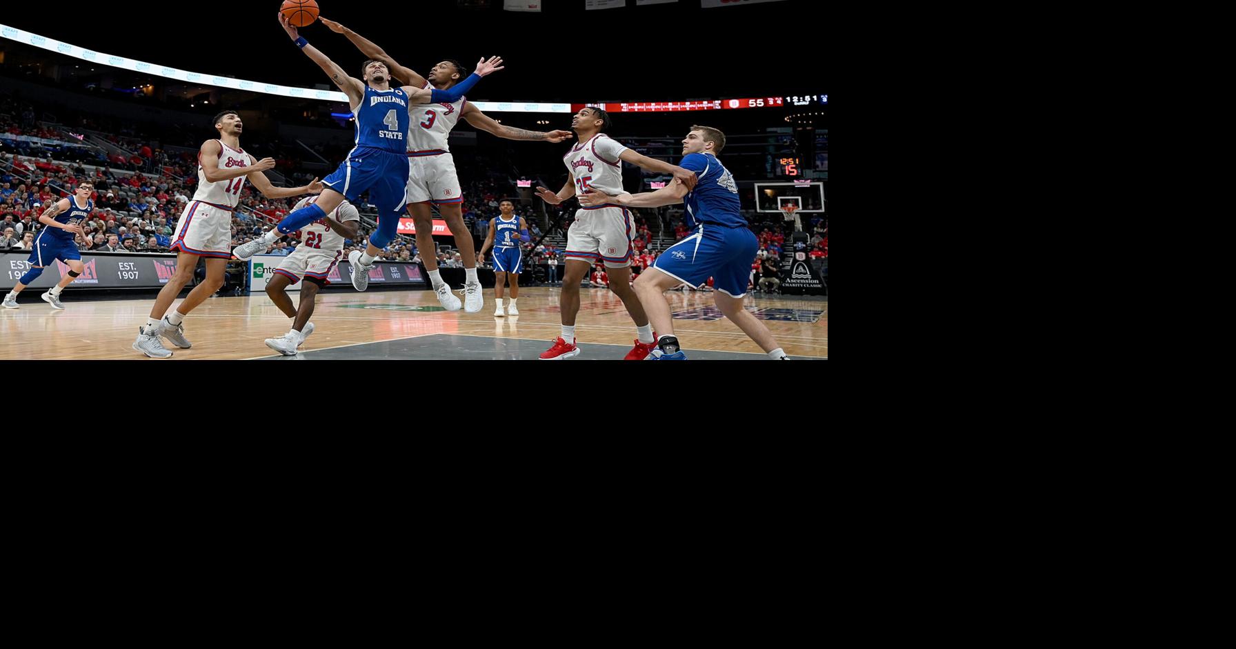 Indiana State men's basketball v. Bradley at the MVC Tournament ...