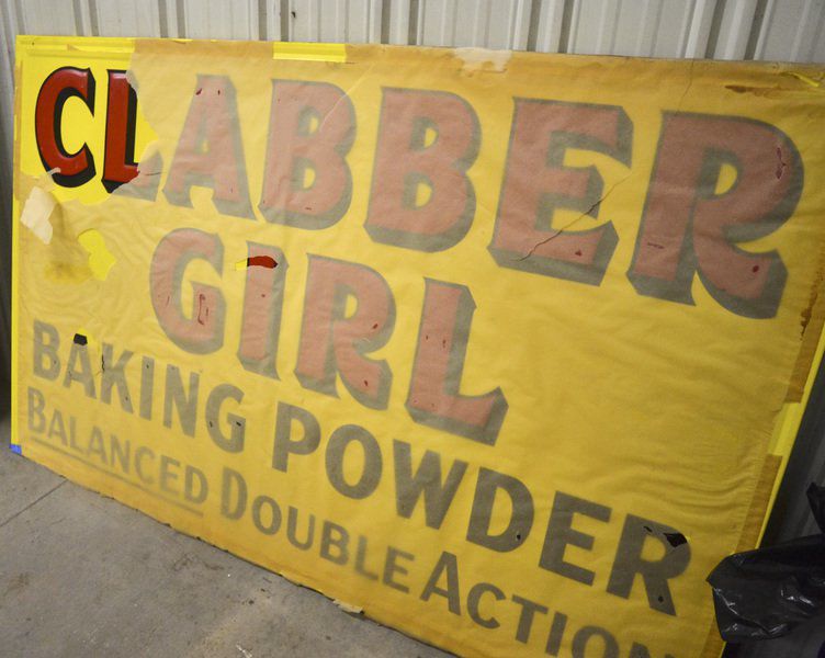 Historic Clabber Girl billboard gets some loving care | Local News ...