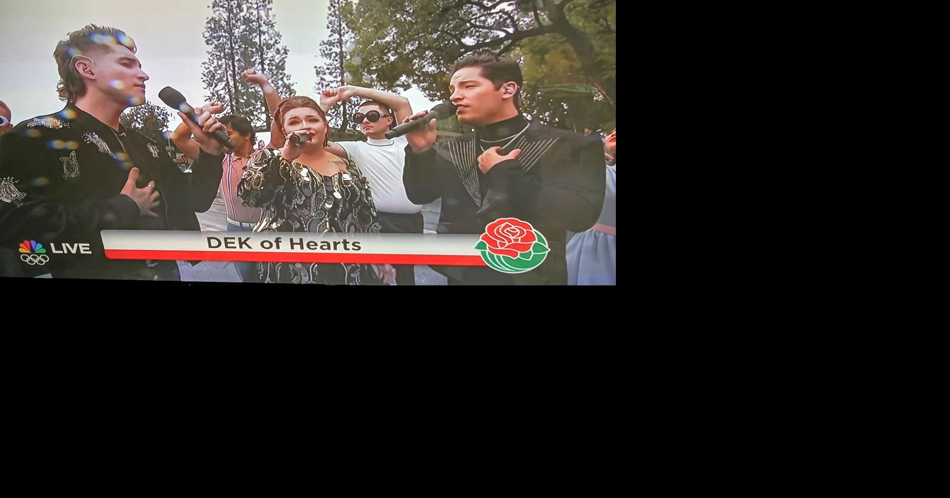 Emily Clapp and DEK of Hearts perform at rainy Rose Parade | Local News ...