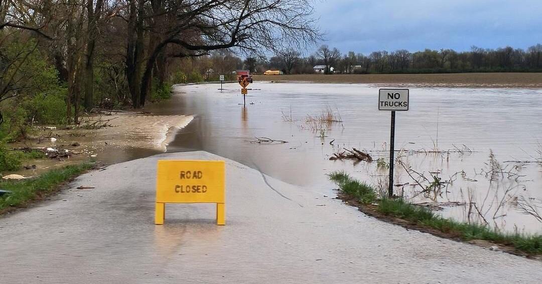 'Turn around — don't drown': Flooding closes roads in Wabash Valley ...