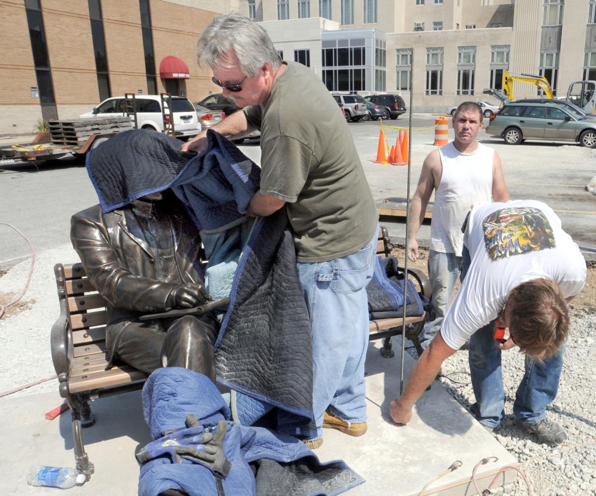 B-SIDES: Covered Max Ehrmann statue installed, awaiting official ...