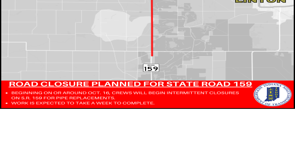 INDOT announces closure on Indiana 159 near Dugger | Local News ...