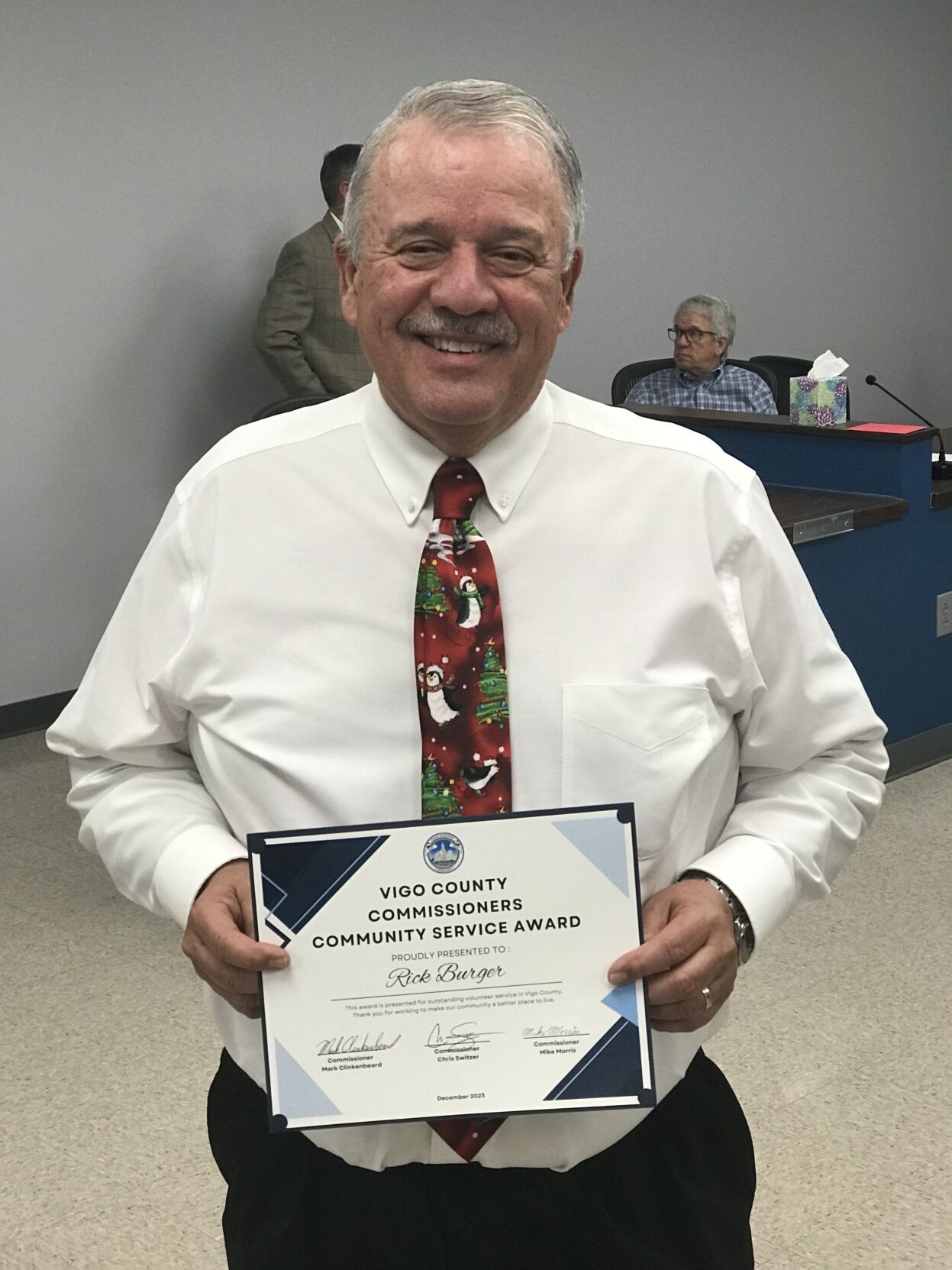 Vigo recognizes Burger's community efforts | Local News | tribstar.com
